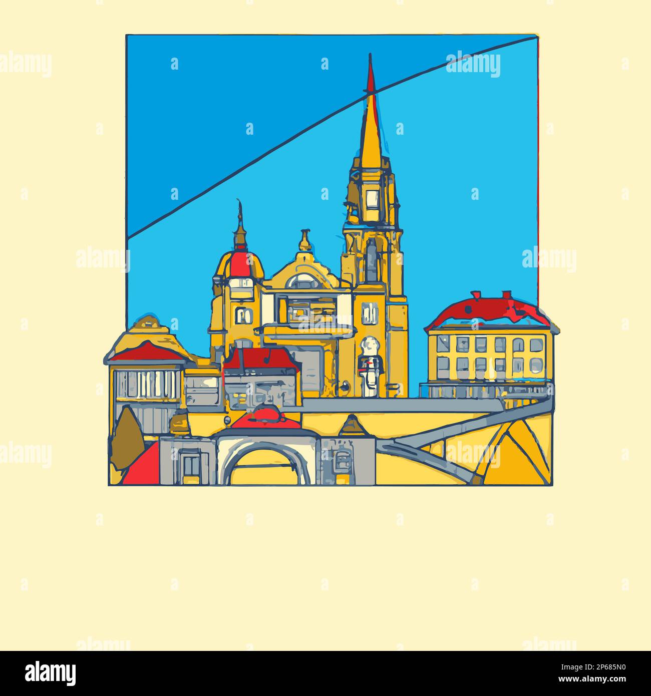 Bern, Switzerland Logo. Handmade vector art illustration Stock Vector ...