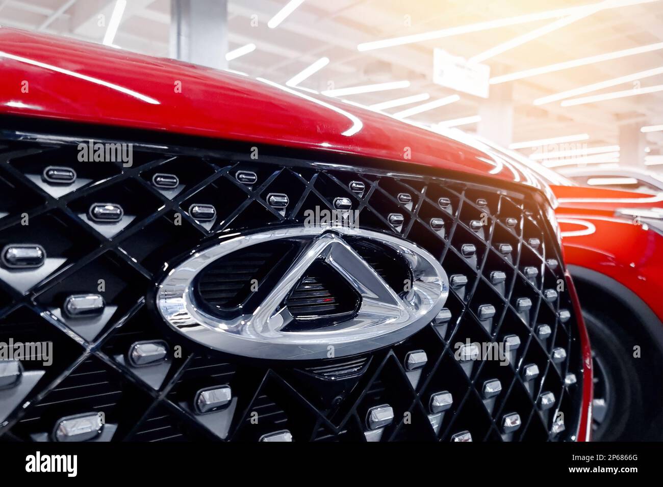 Chery logo on the grille of a new Chinese car Stock Photo - Alamy
