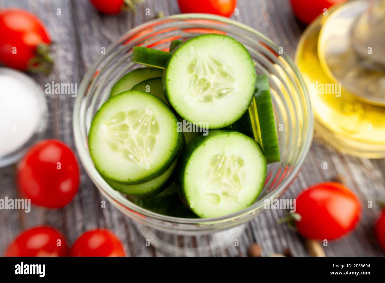 Closeup sliced cucumber on black hi-res stock photography and images ...