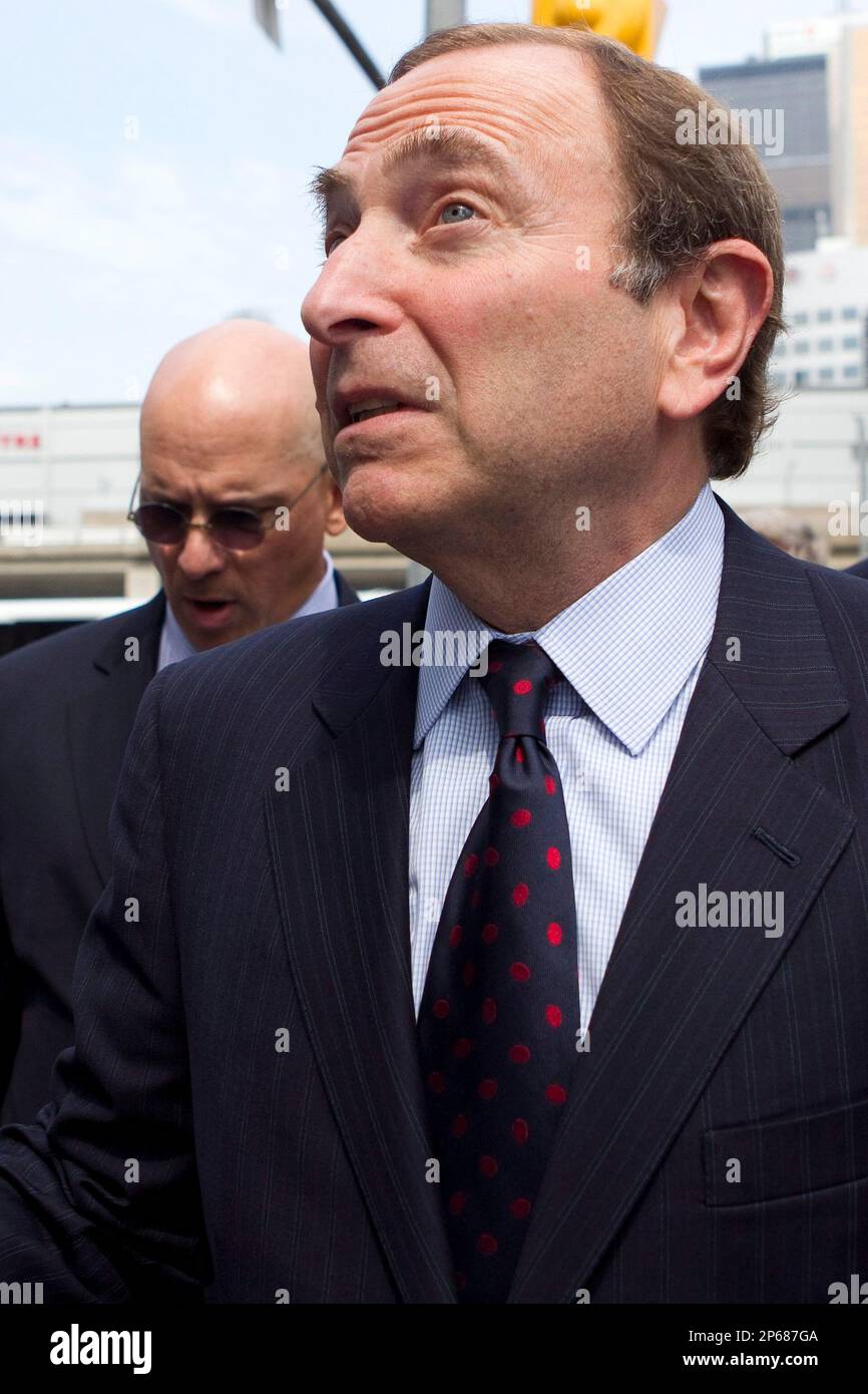 National Hockey League commissioner Gary Bettman arrives for collective ...