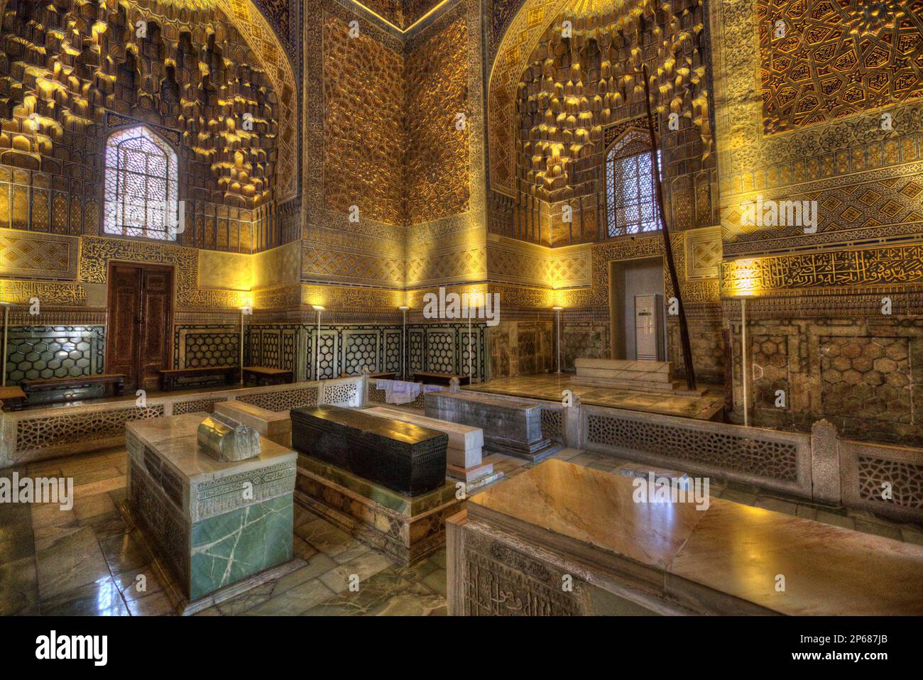 Interior, Gur-E-Amir Complex (Mausoleum), built 1403, Burial Site of ...