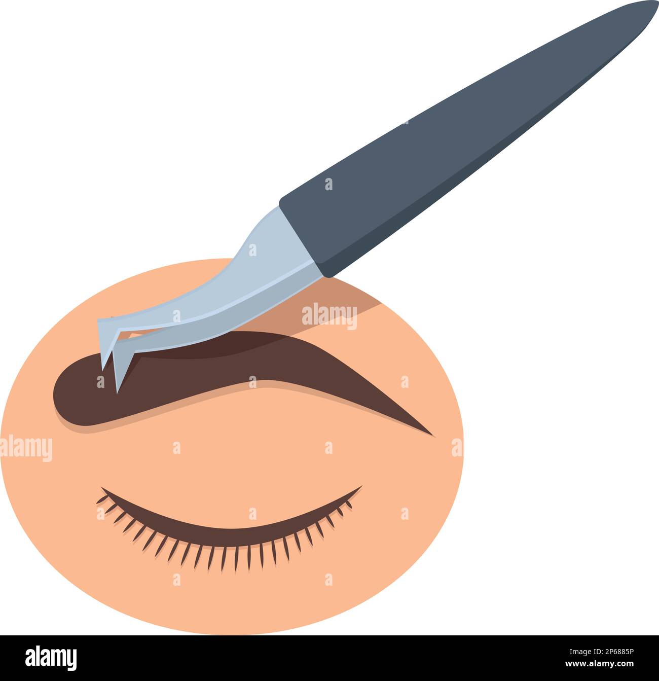 Eyebrow correction icon cartoon Stock Vector Images - Alamy