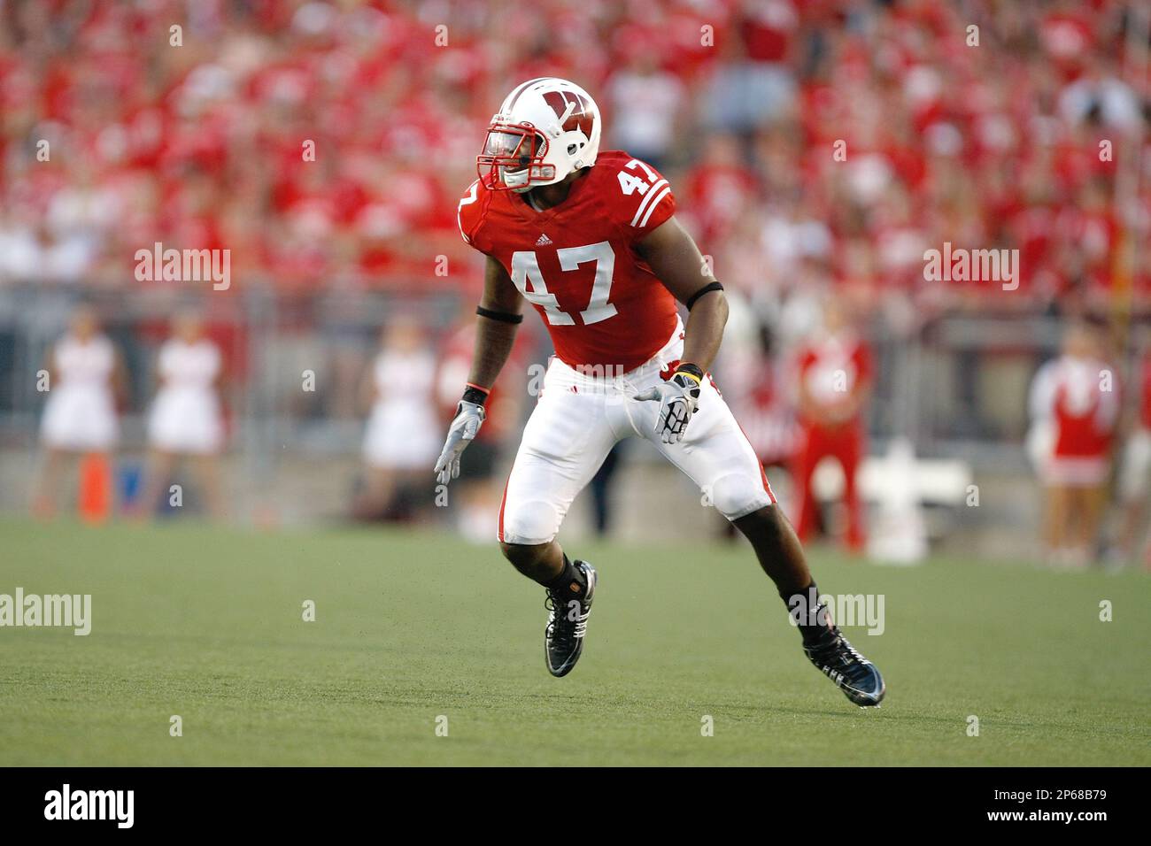 MADISON, WI - SEPTEMBER 5: Linebacker Jaevery McFadden #47 of the ...