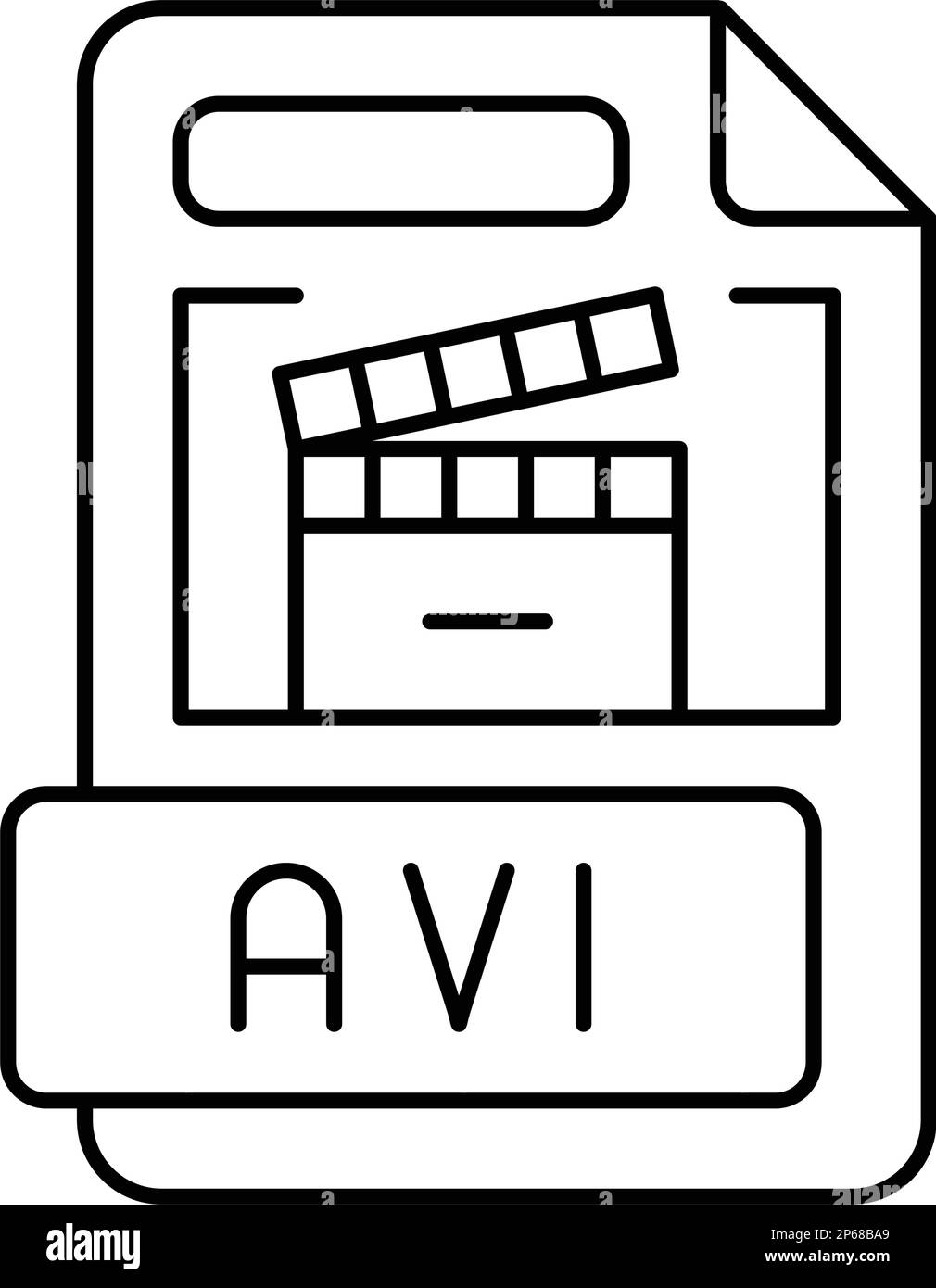avi file format document line icon vector illustration Stock Vector ...