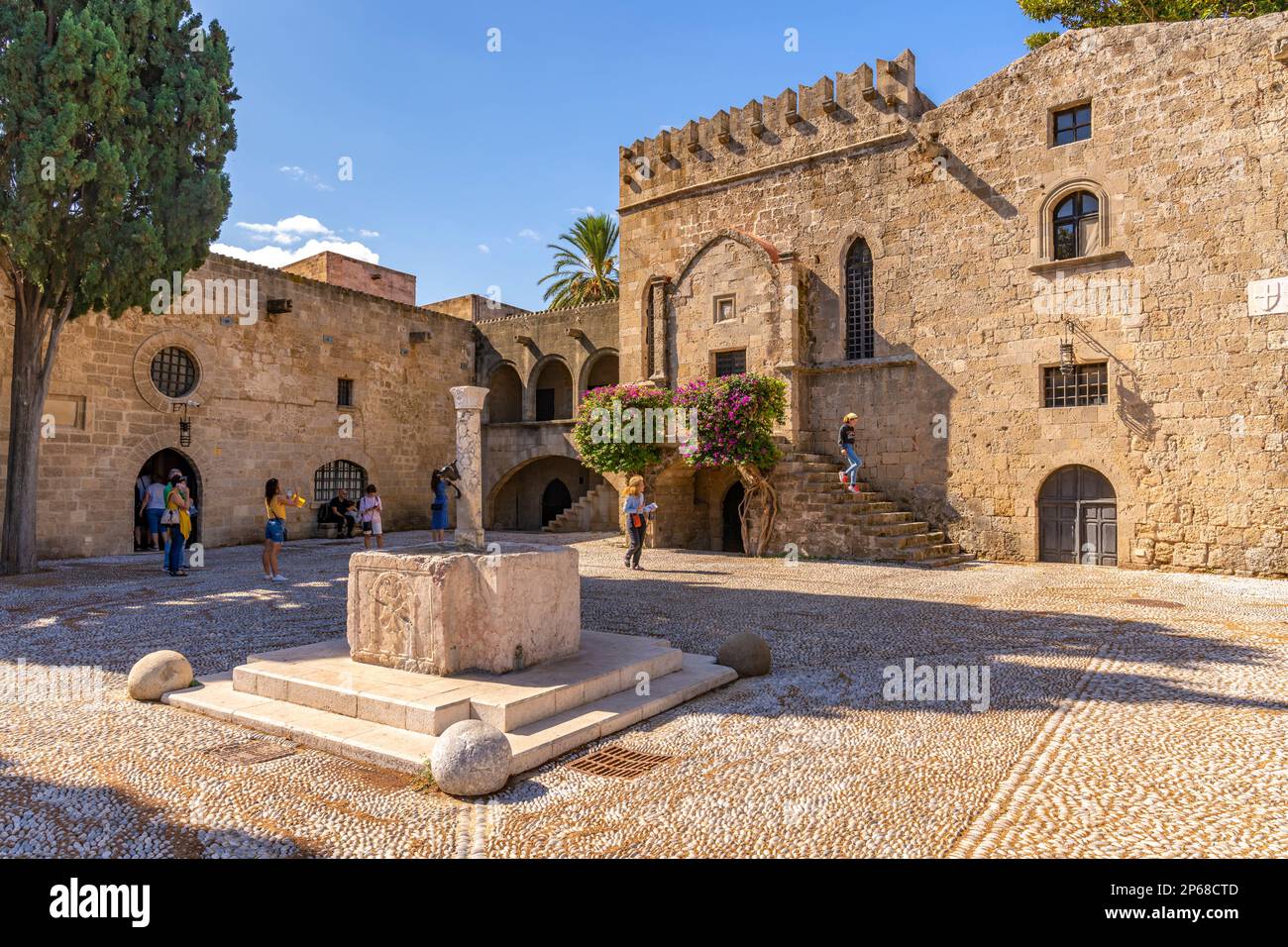 View of Gun Cabinet and Hospital 14th century in Argyrokastro Square ...