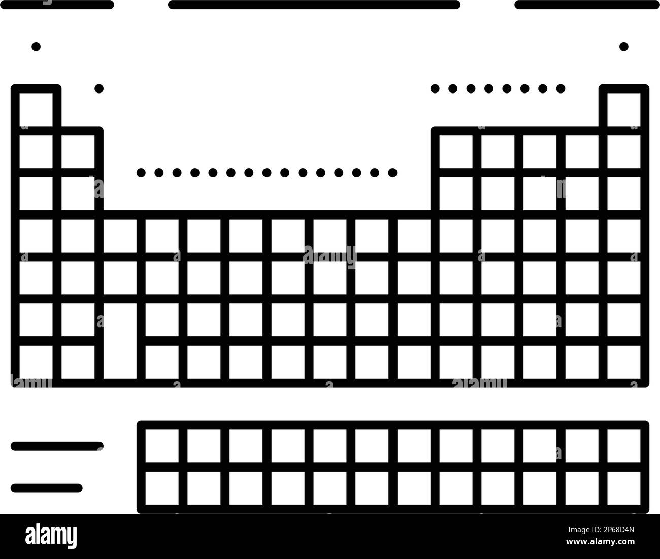 periodic table line icon vector illustration Stock Vector Image & Art ...