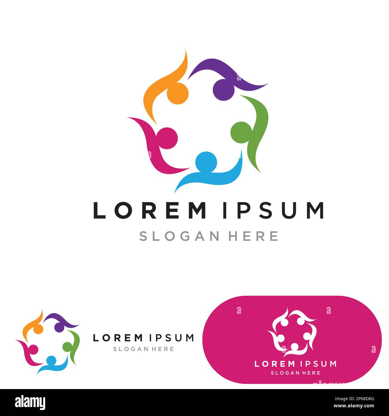 Community group logo, network and social icon vector Stock Vector Image ...