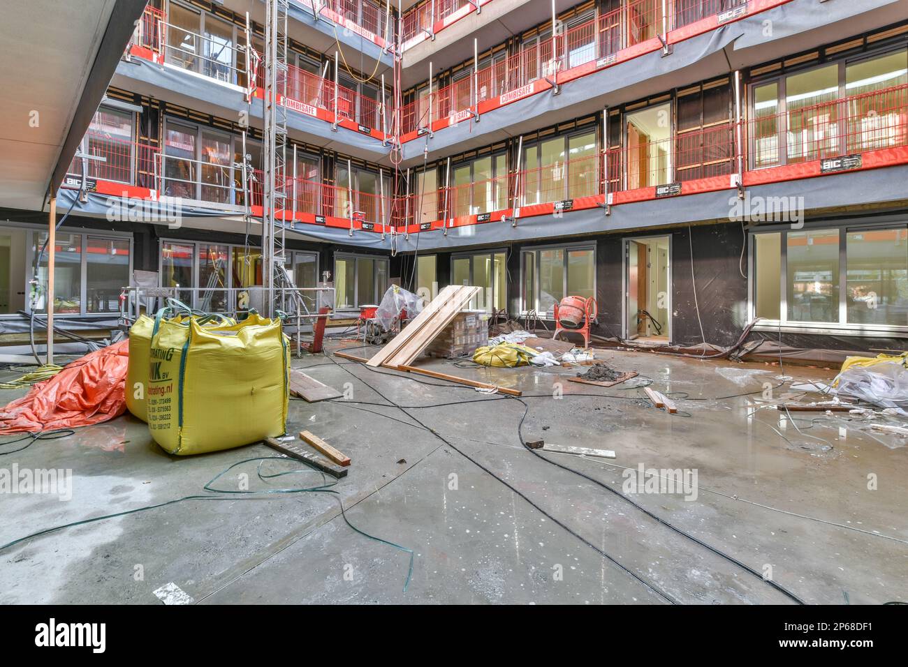 the inside of a building that has been demolished and is in need of ...