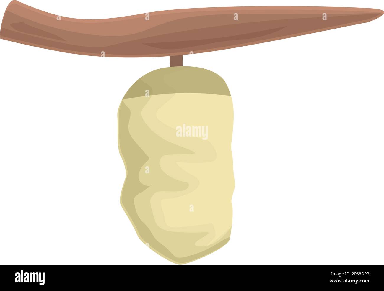 Leaf cocoon icon cartoon vector. Silk larva. Insect wildlife Stock ...