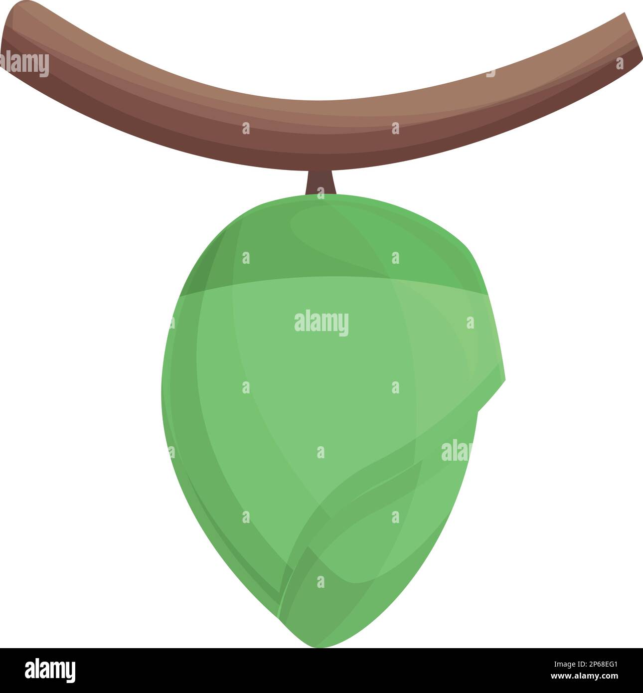 Silk cocoon icon cartoon vector. Natural life. Cute tree Stock Vector ...