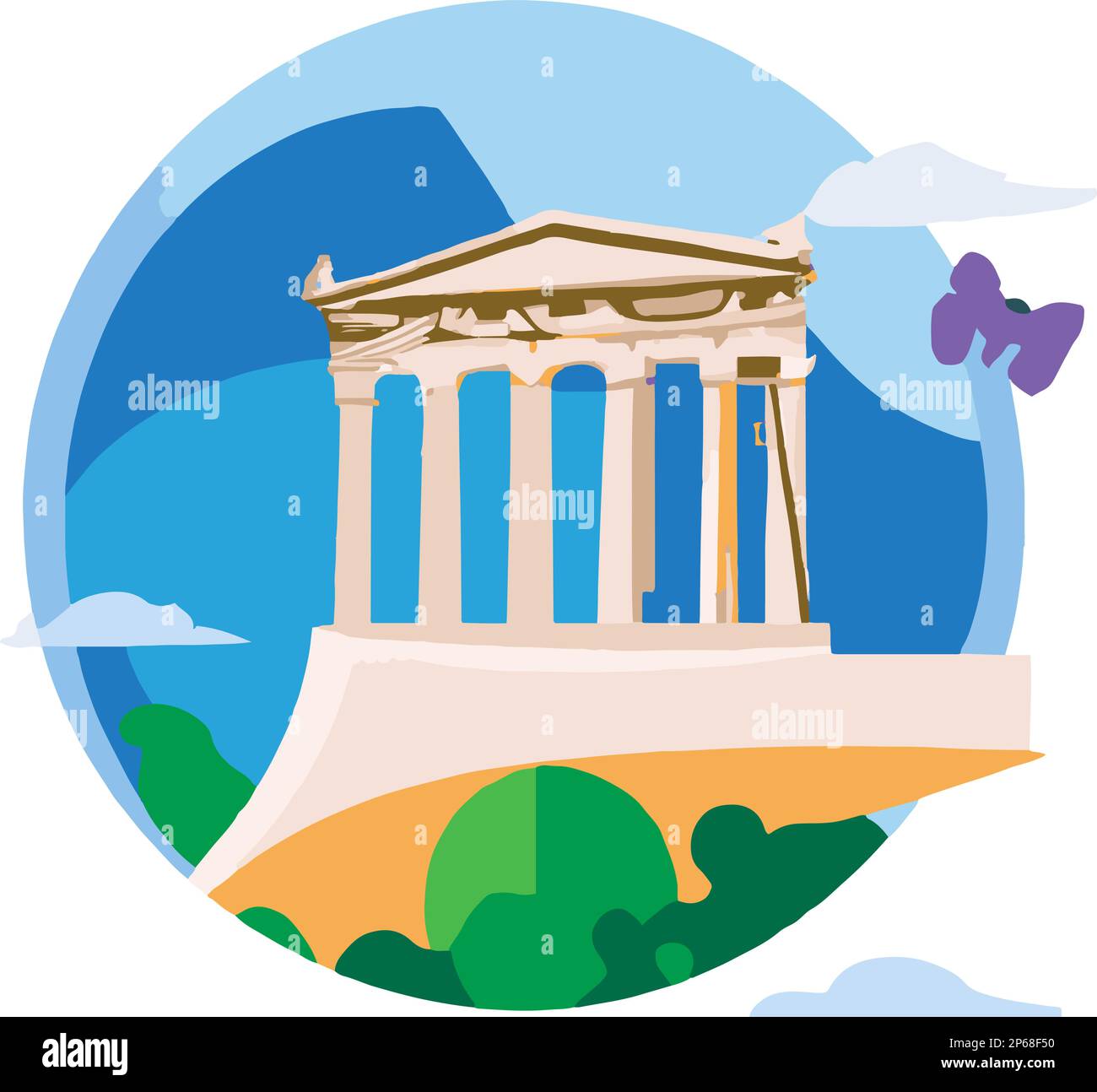 Athens skyline parthenon Stock Vector Images - Alamy