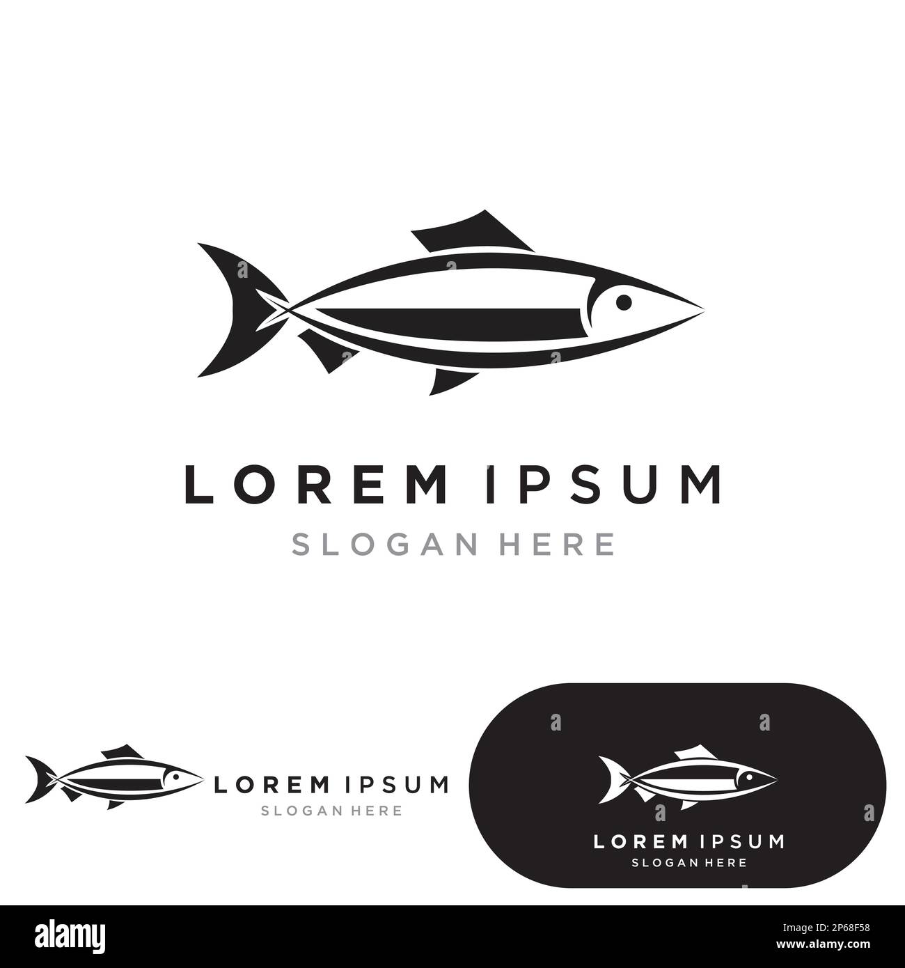 Fish logo template. Creative vector symbol Stock Vector Image & Art - Alamy