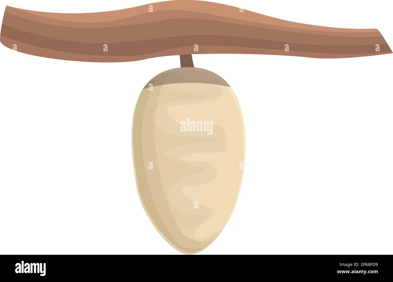 Larva branch icon cartoon vector. Natural life. Pupa tread Stock Vector ...