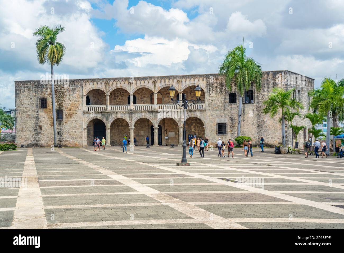 View of Alcazar de Colon, UNESCO World Heritage Site, Santo Domingo ...