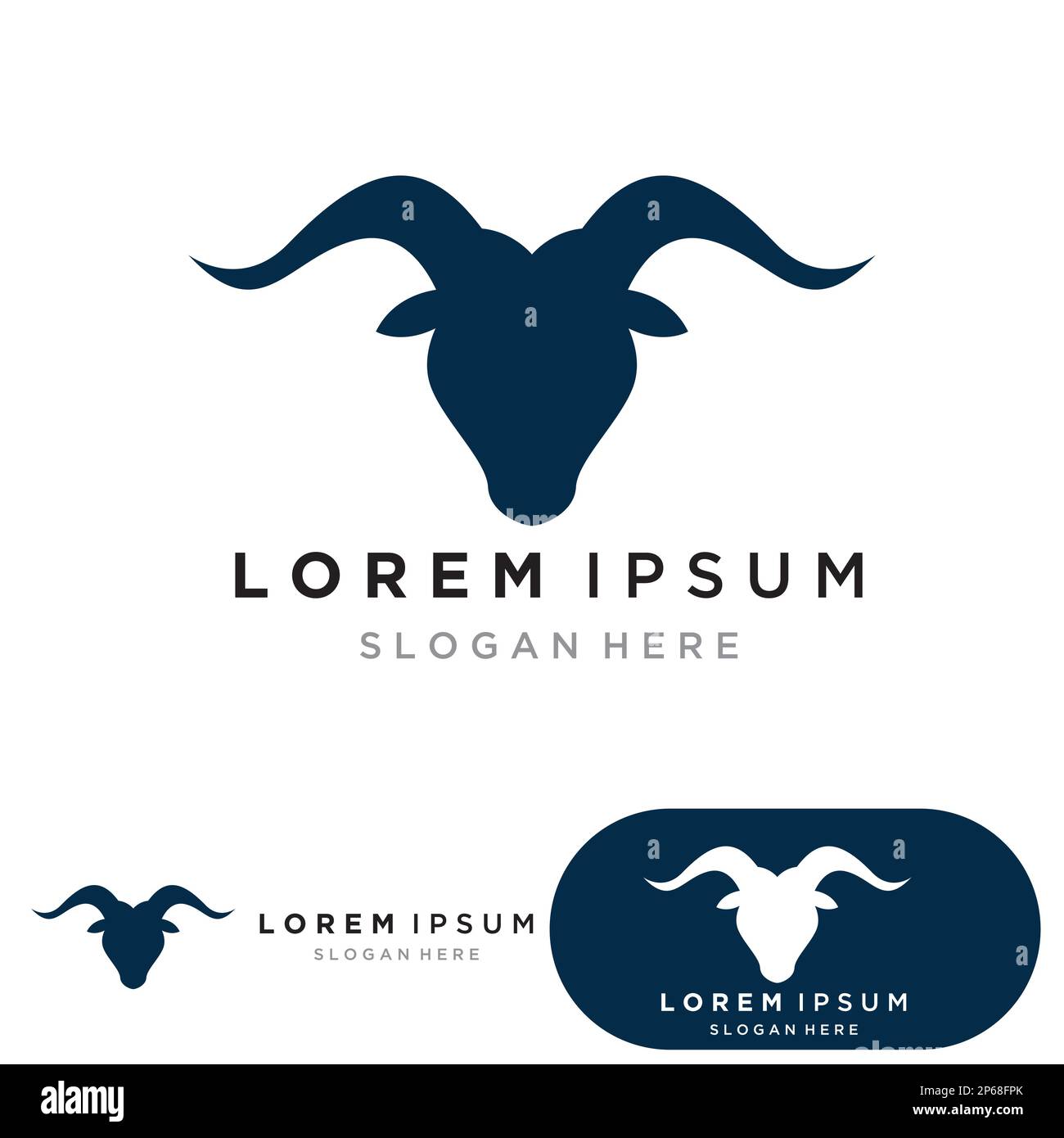 Cow head symbols logo vector template Stock Vector Image & Art - Alamy