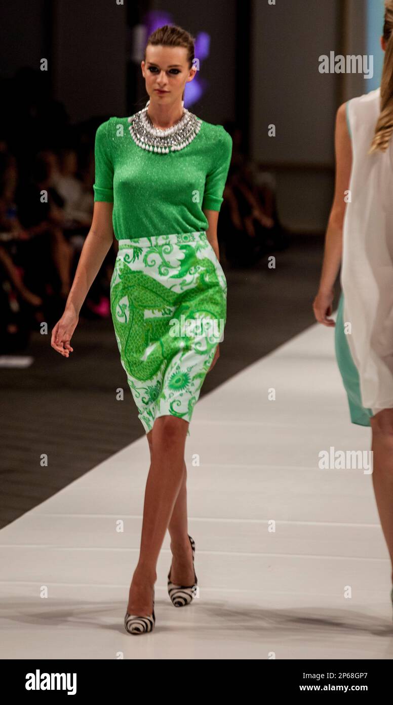 A model wears a creation by the Danish designers 'Day Birger et ...