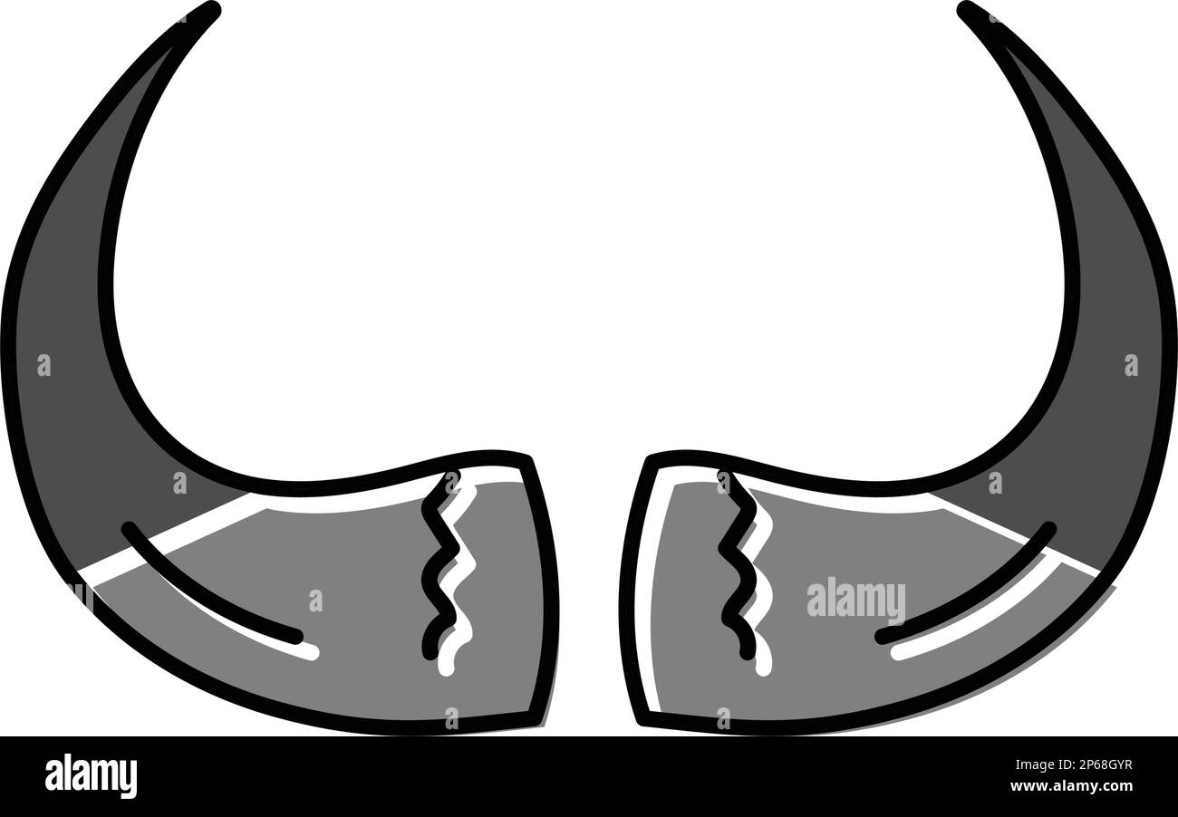 bison horn animal color icon vector illustration Stock Vector Image ...