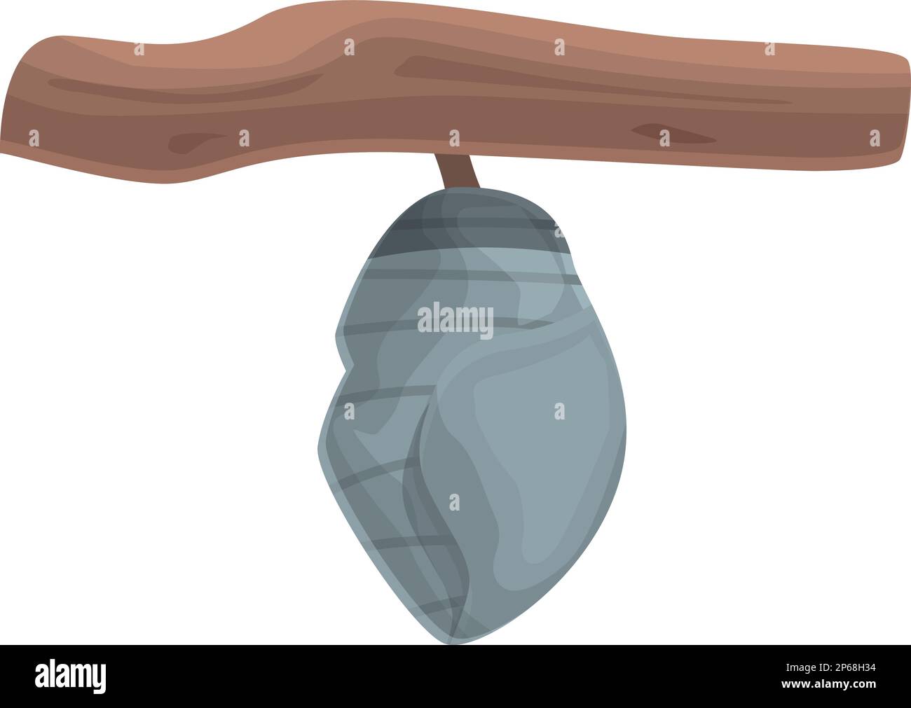 Life cocoon icon cartoon vector. Nature leaf. Cute animal Stock Vector ...