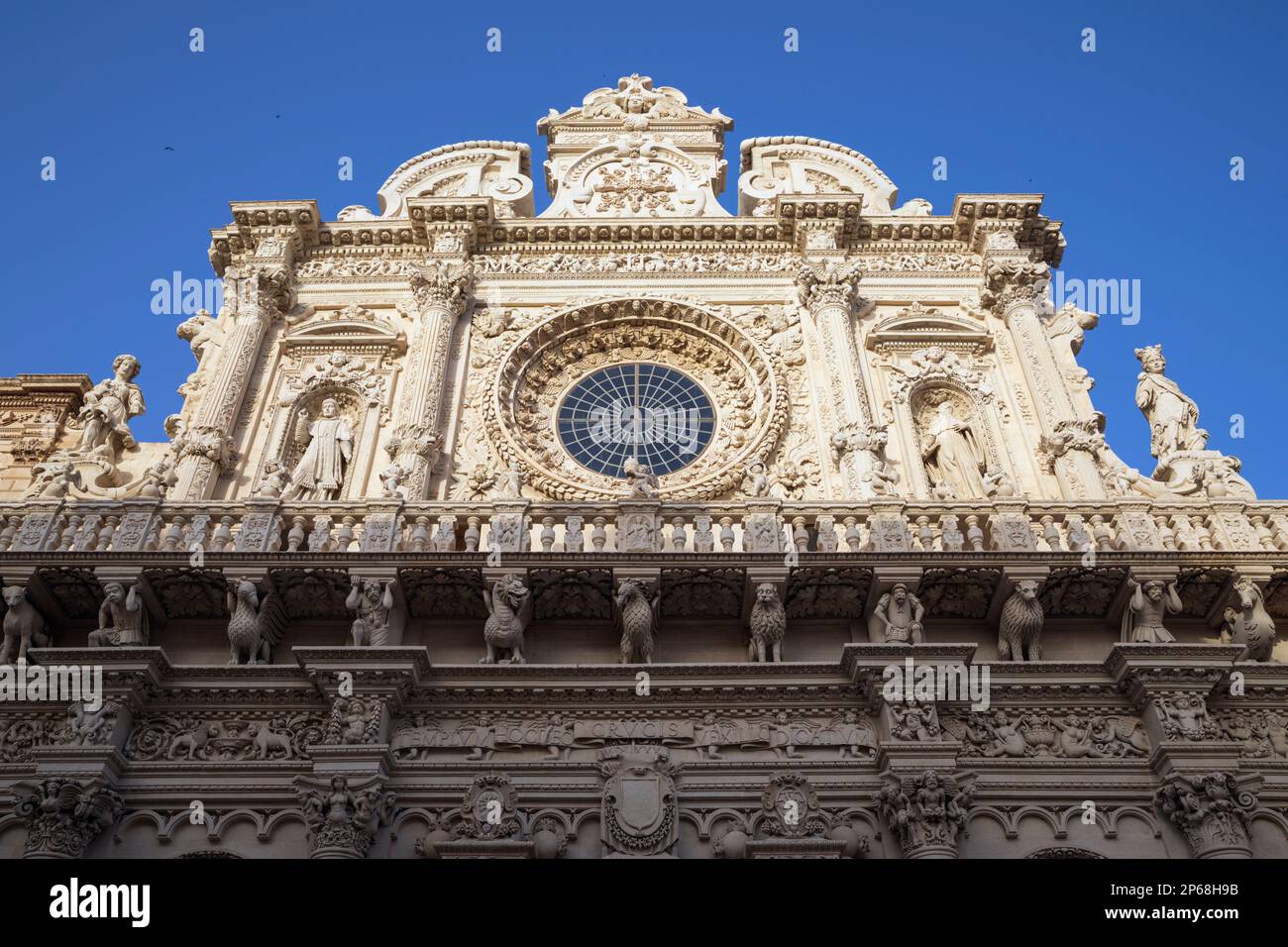 Baroque facade of Basilica di Santa Croce, Lecce, Puglia, Italy, Europe ...