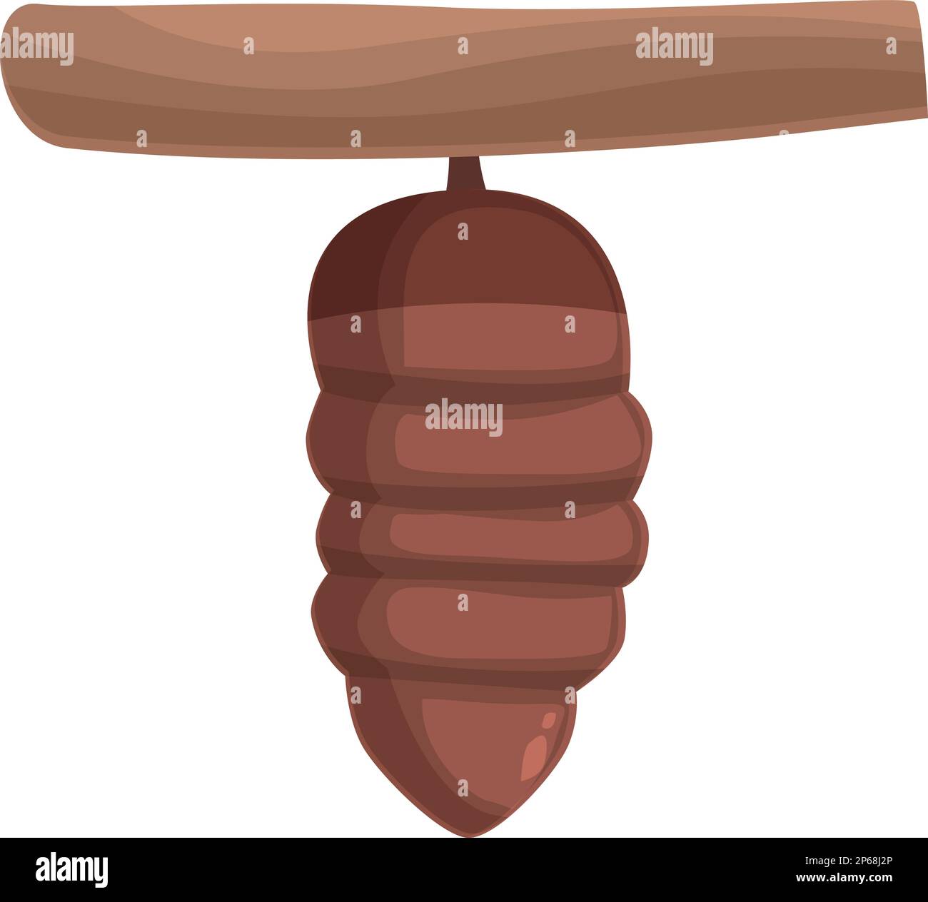 Red cocoon icon cartoon vector. Nature pupa. Cute animal Stock Vector ...