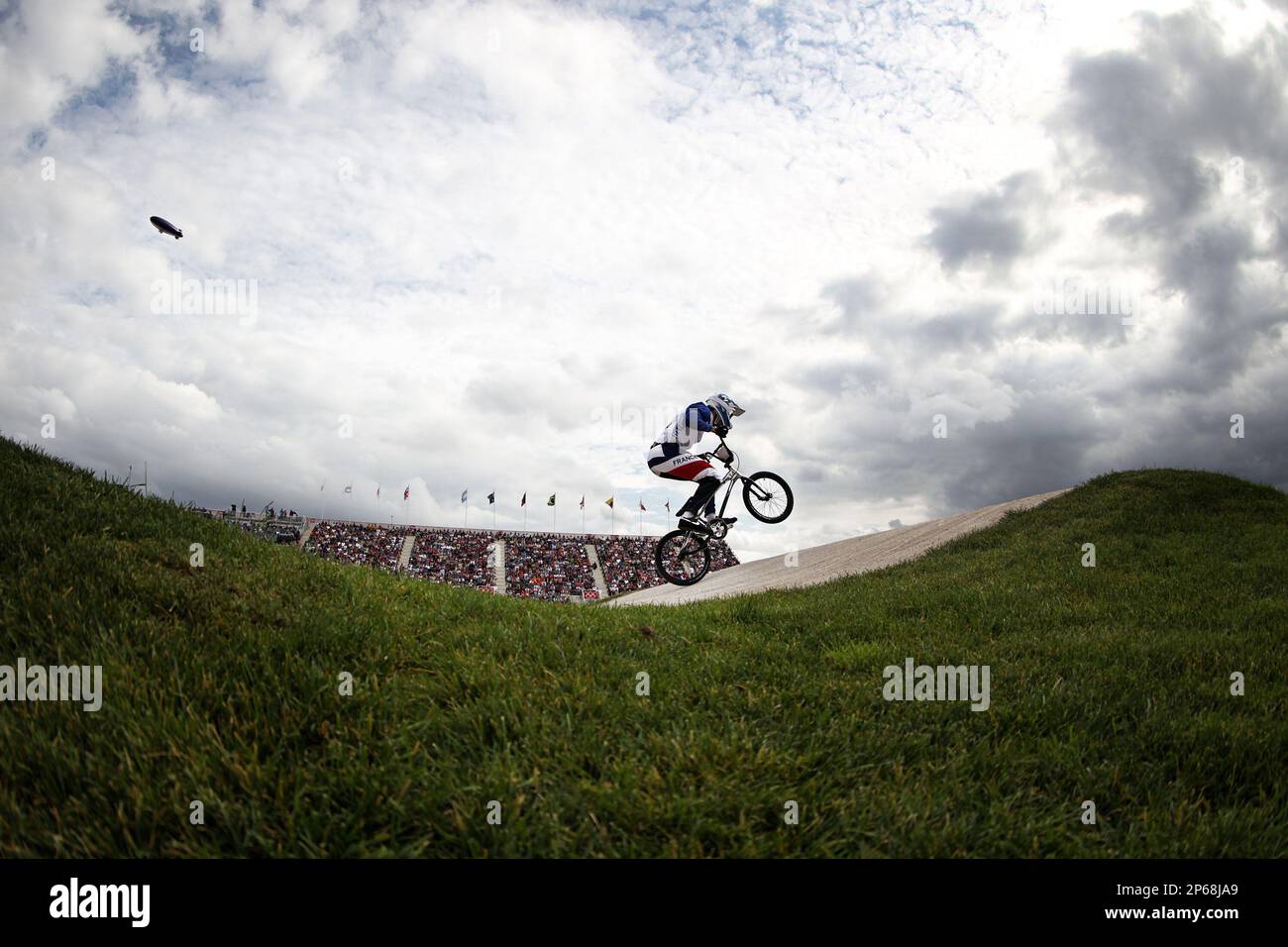 France rider Quentin Caleyron during the Men's BMX seeding run at the ...