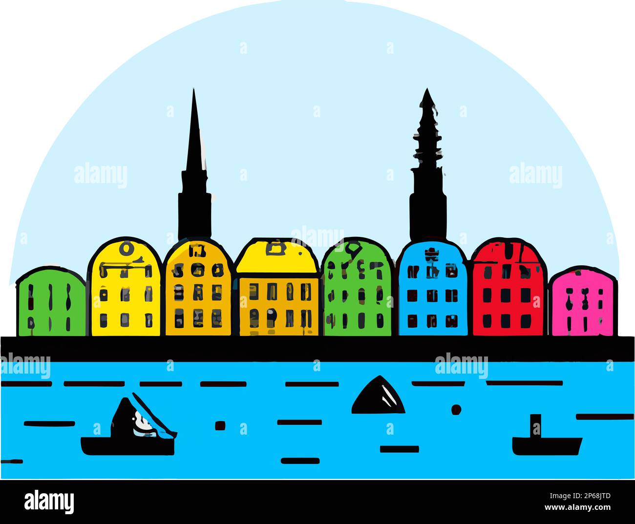 Denmark sunset Stock Vector Images - Alamy