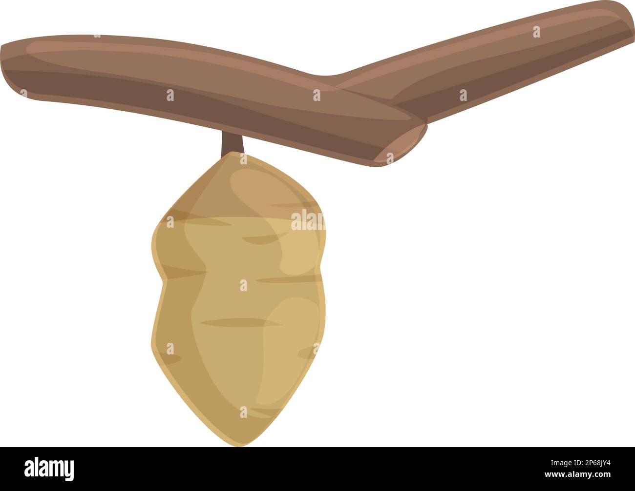 Silkworm cocoon icon cartoon vector. Natural life. Pupa animal Stock ...