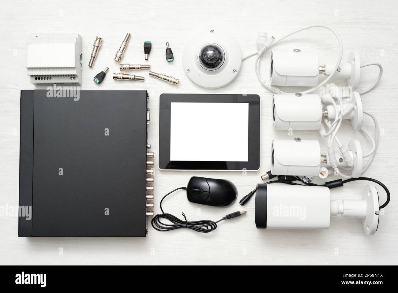 CCTV camera system, home security system concept, Security camera Stock ...