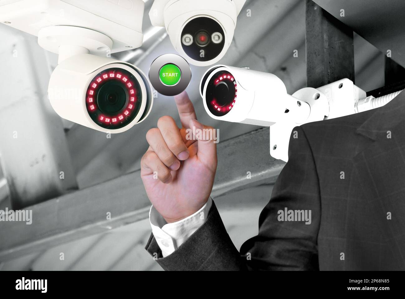 CCTV camera system, home security system concept, Security camera Stock ...