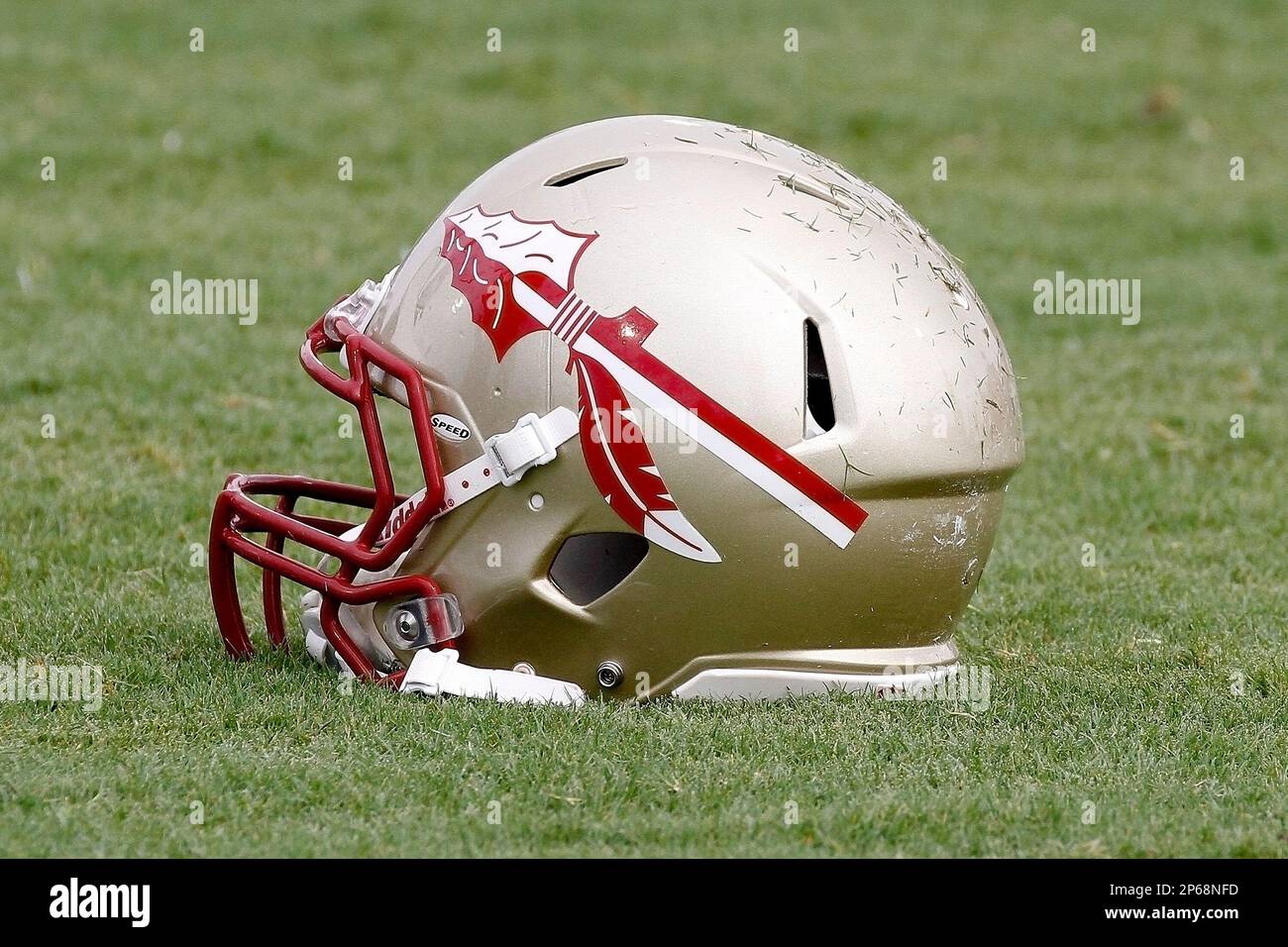 A Florida State Helmet on the ground during the team's first full ...