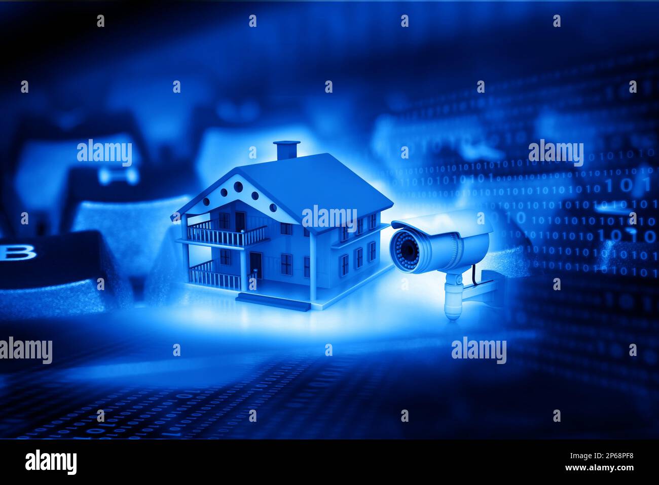 CCTV camera system, home security system concept, Security camera Stock ...