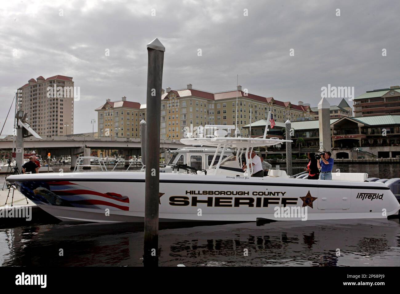 A 40' Intrepid open deck boat used by the Hillsborough County Sheriff's ...