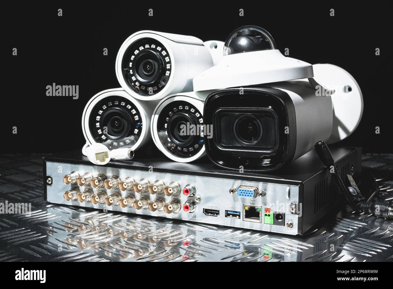 CCTV camera system, home security system concept, Security camera Stock ...