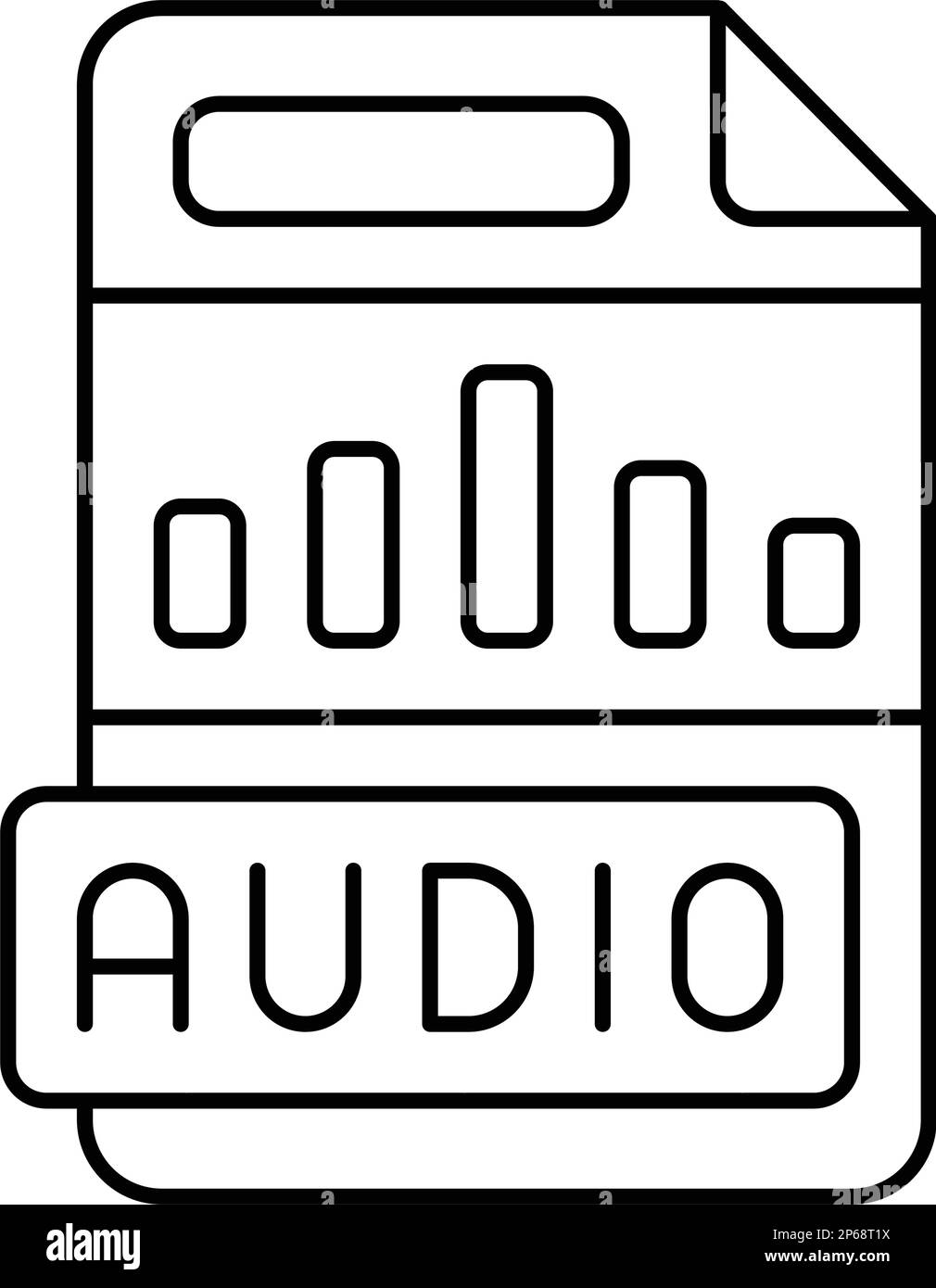 audio file format document line icon vector illustration Stock Vector ... audio file format document line icon vector illustration Stock Vector ...