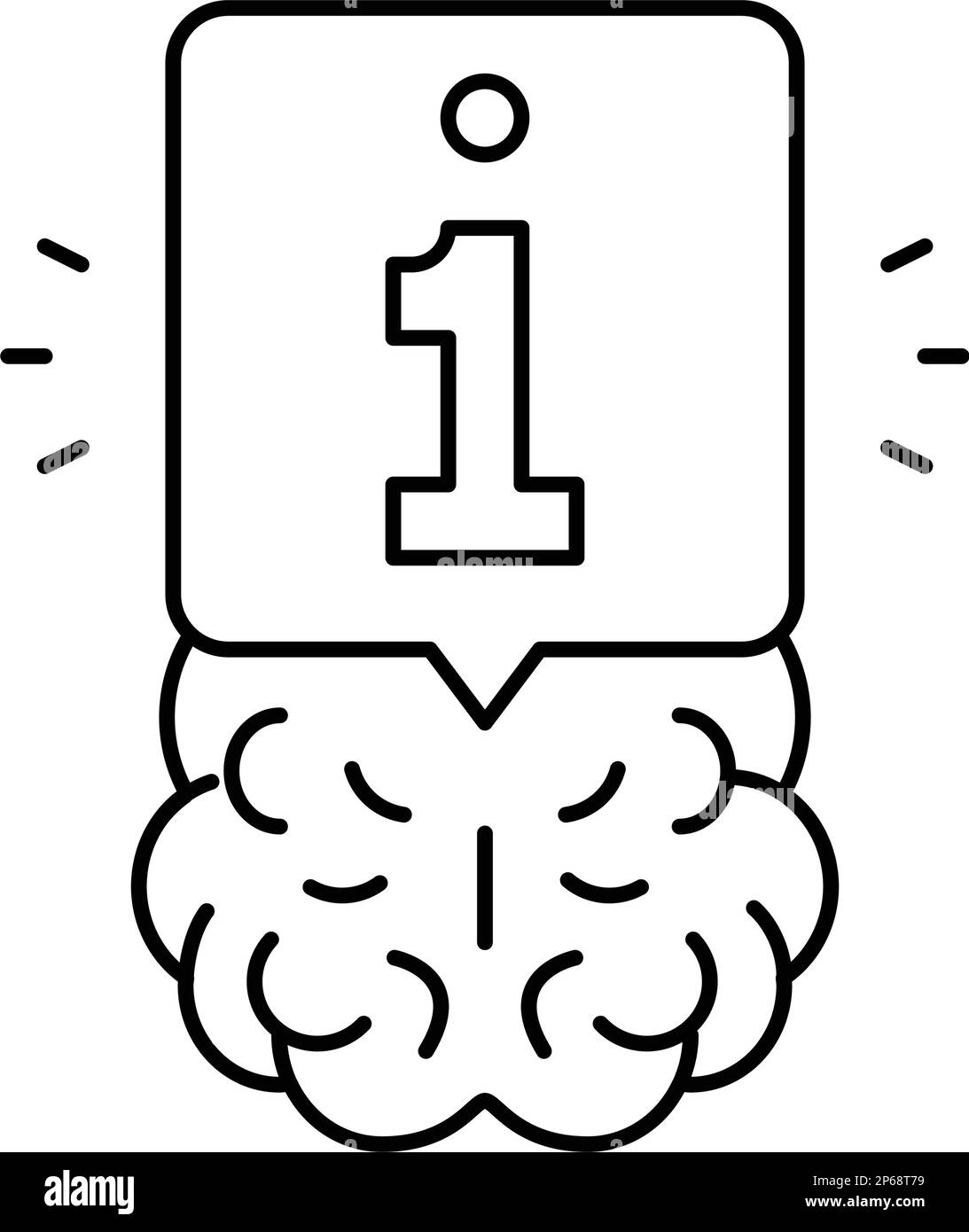 information brain line icon vector illustration Stock Vector Image ...
