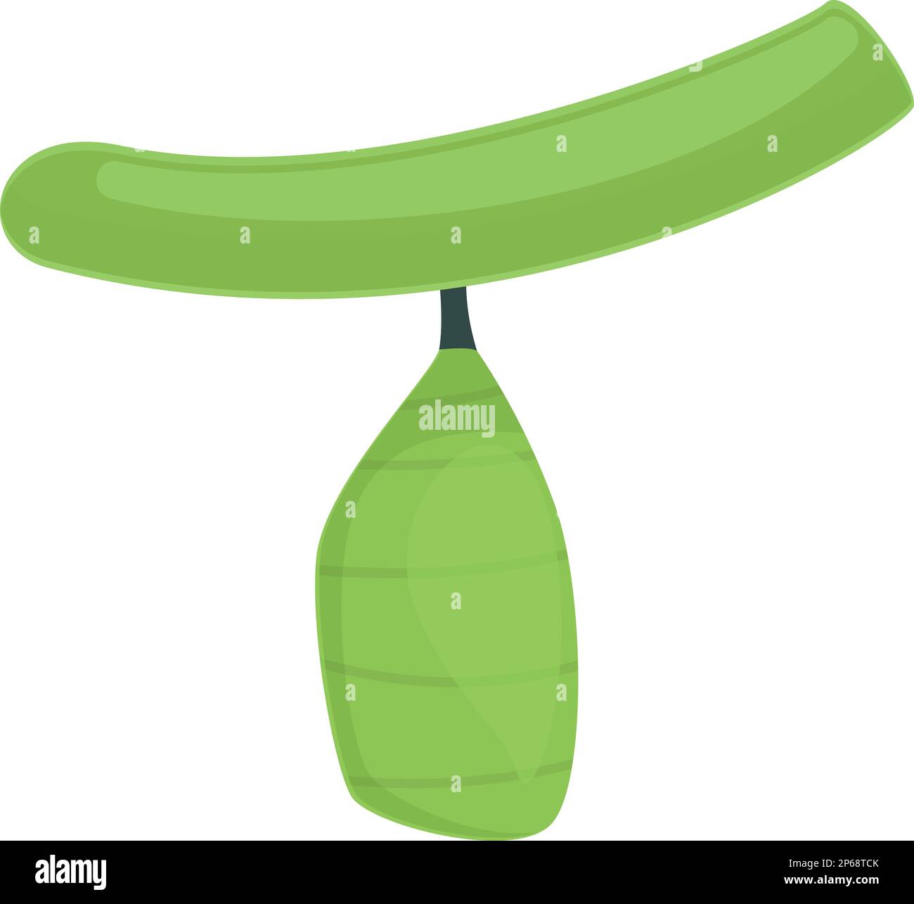 Green cocoon icon cartoon vector. Silk nature. Natural larva Stock ...