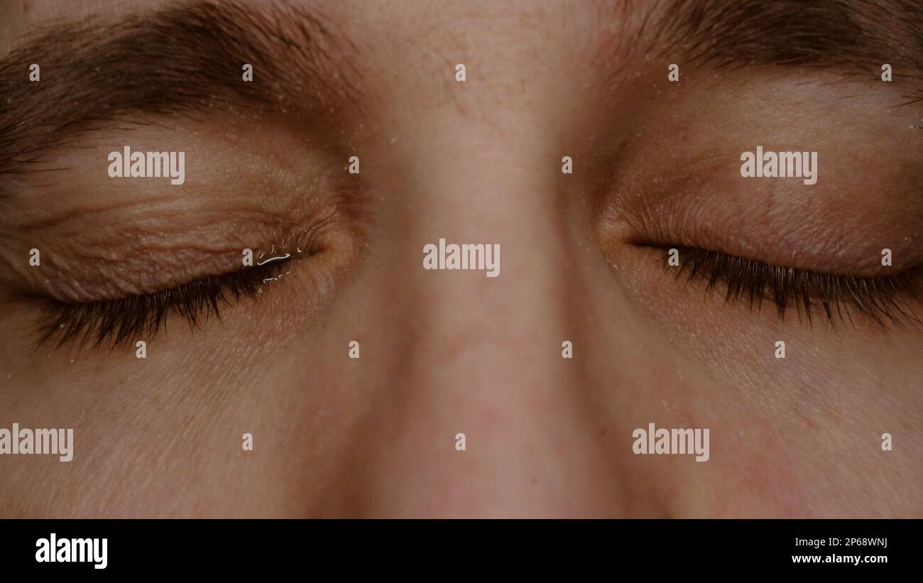 Blinking Eyes Close Up