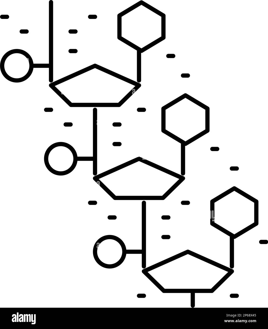 health molecular structure line icon vector illustration Stock Vector ...