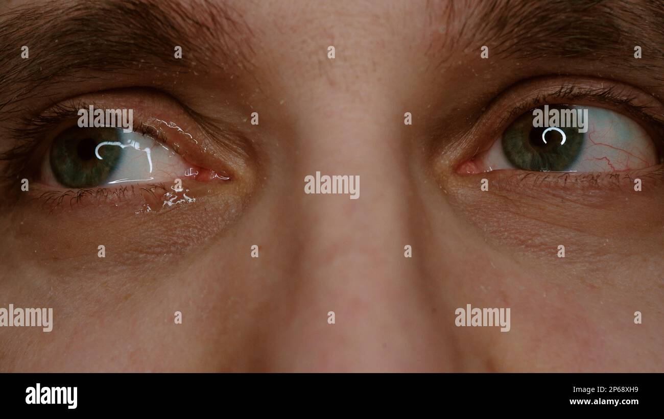 Blinking Eyes Close Up