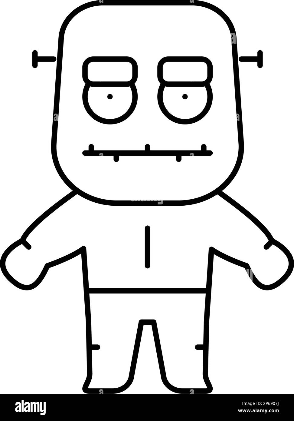 halloween monster funny line icon vector illustration Stock Vector ...