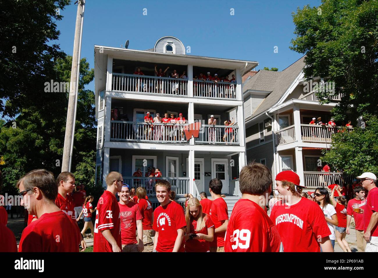 MADISON, WI - SEPTEMBER 10: Wisconsin fans can be seen outside of Camp ...