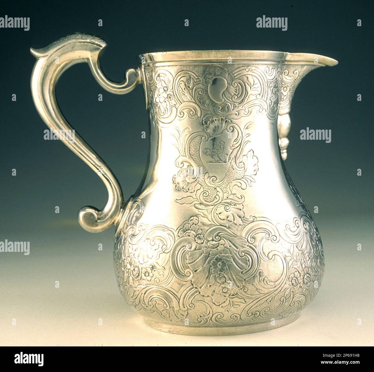 Maker's mark obscured (possibly IW or AW), Jug, 1742/43, silver Stock ...