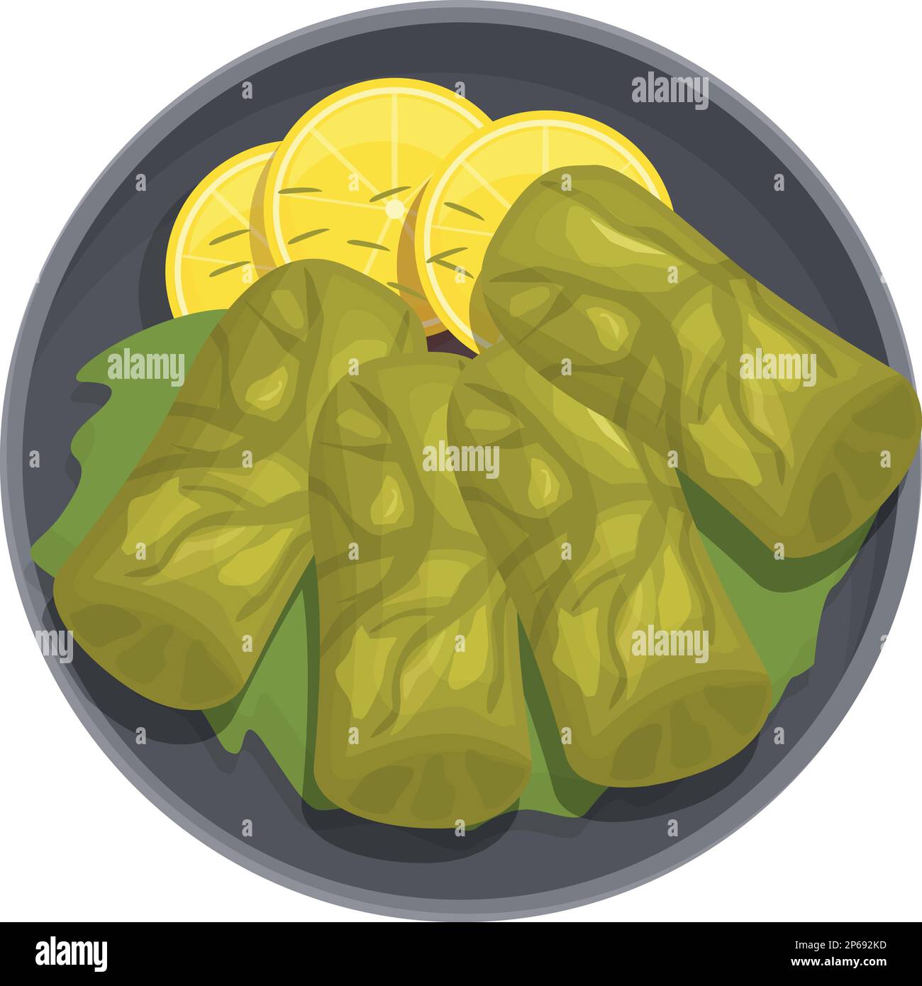 Dolma appetizer icon cartoon vector. Food cuisine. Green menu Stock ...