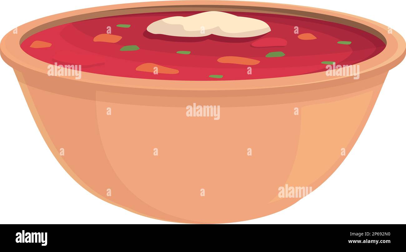 Borsch icon cartoon vector. Healthy food. Organic soup Stock Vector ...