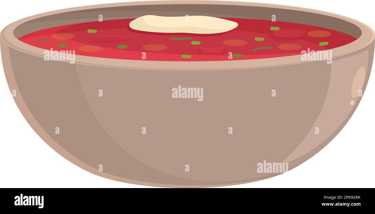 Borsch cuisine icon cartoon vector. Food soup. Dinner lunch Stock ...