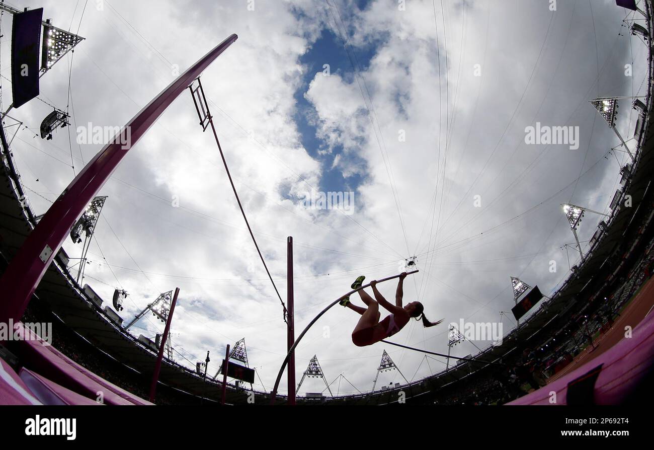 In this photo taken with a fisheye lens, Denmark's Caroline Bonde Holm ...