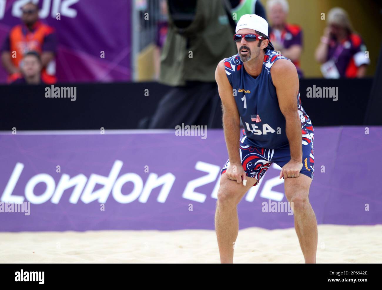 Todd Rogers of the United States reacts during his quarter finals loss ...
