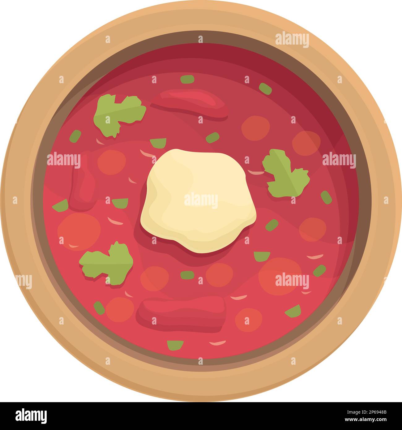 Garlic borsch icon cartoon vector. Food dish. Dinner cuisine Stock ...