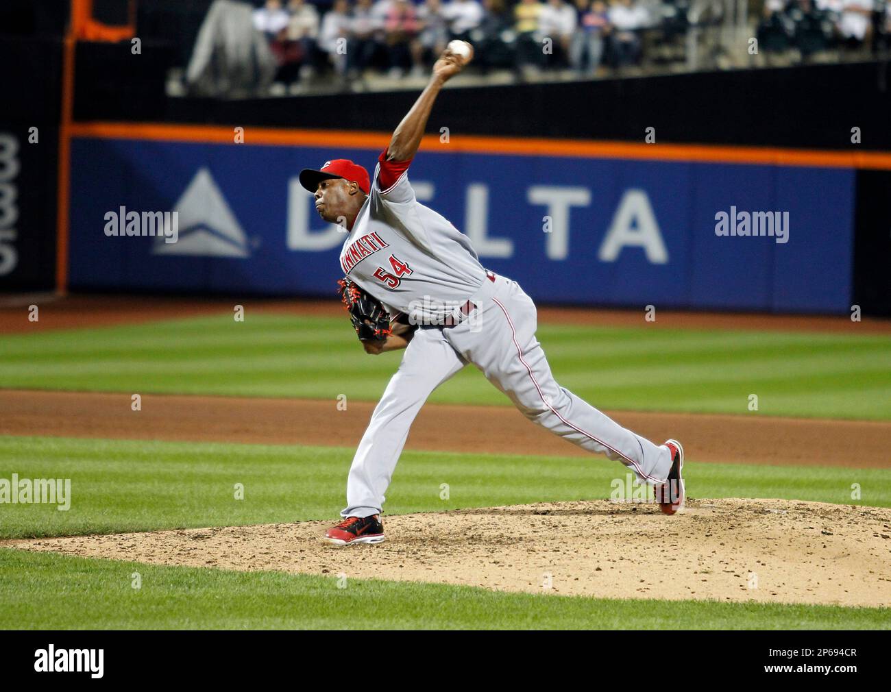 Cincinnati Reds Aroldis Chapman in a game against the New York Mets at ...