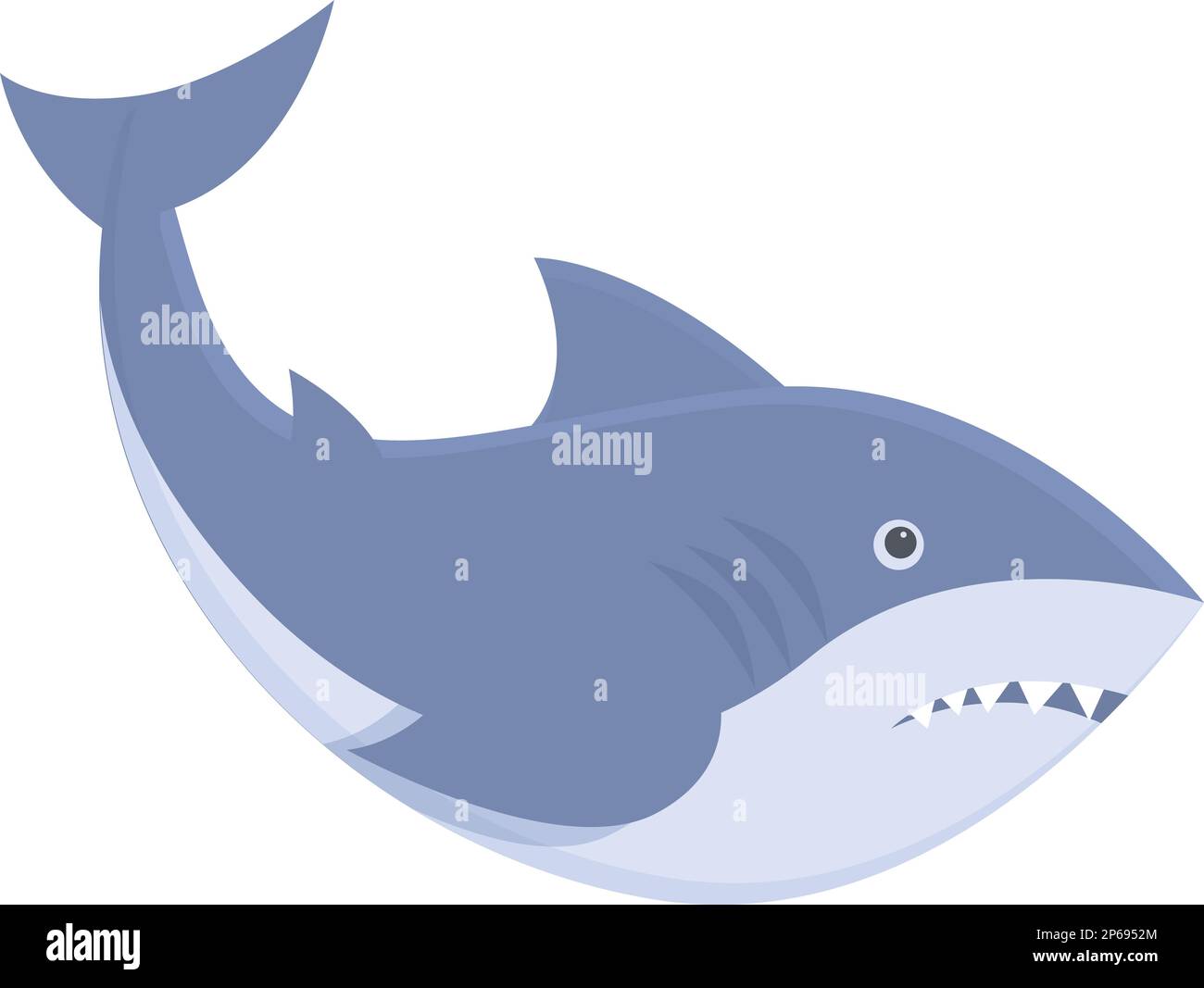 Big shark icon cartoon vector. Sea warning. Summer zone Stock Vector ...